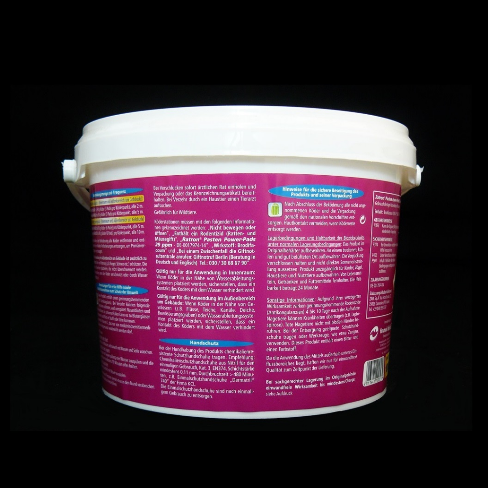 Ratron Pasten Power-Pads 29 ppm 1005 g Eimer | Rattengift, 31,49