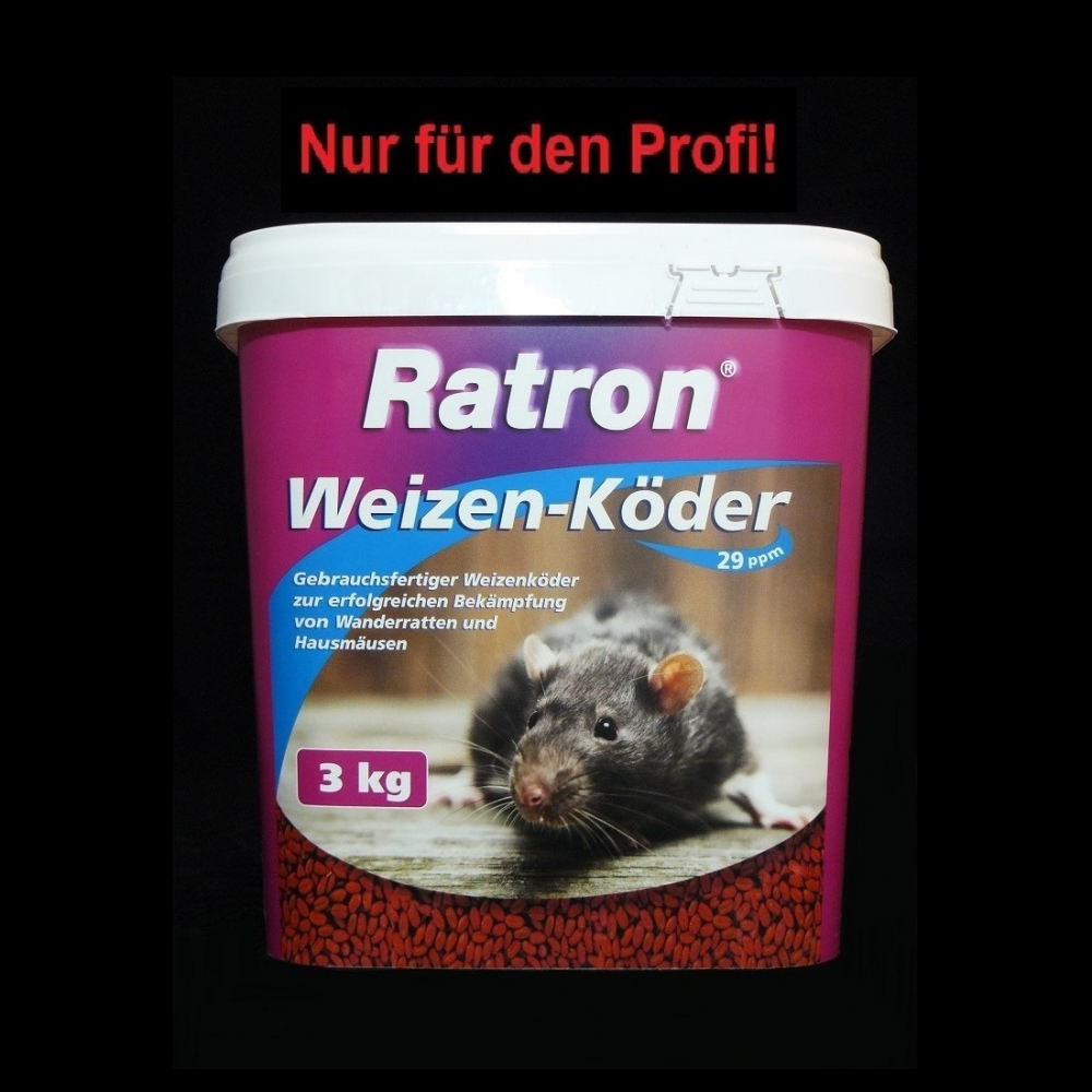 Ratron Weizen-Köder 29 ppm 3 kg Eimer | Rattengift, 59,29
